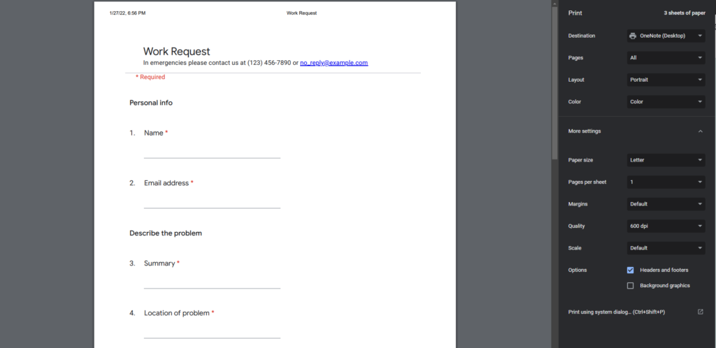 How to Print a Google Form and Its Responses