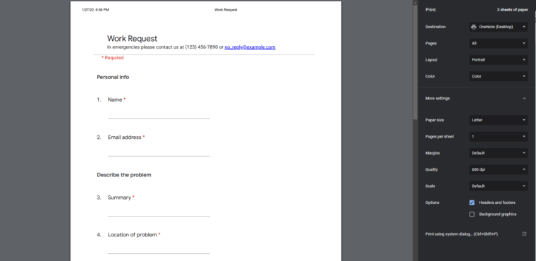 How to Print a Google Form and Its Responses