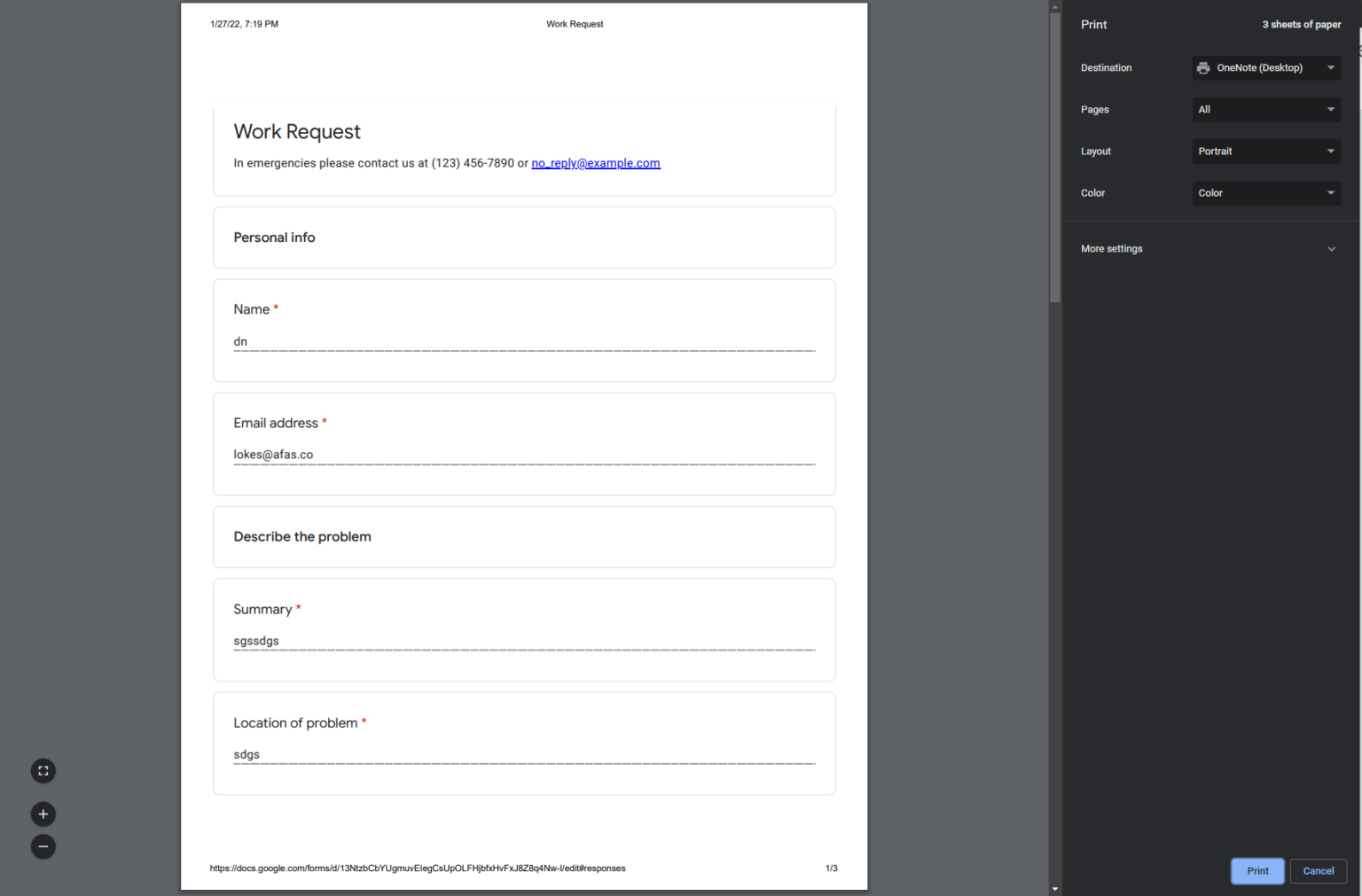 How to Print a Google Form and Its Responses