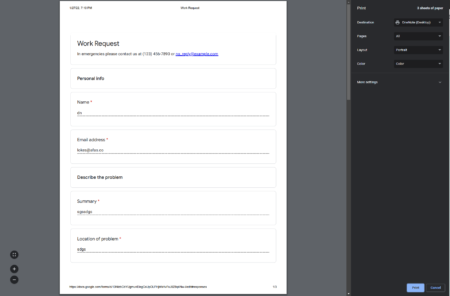 How to Print a Google Form and Its Responses