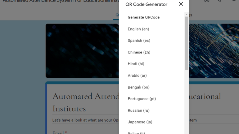 How To Create Qr Code For Google Form